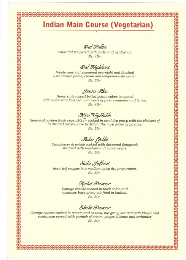 Restaurant Menu – Welcome :: CSI